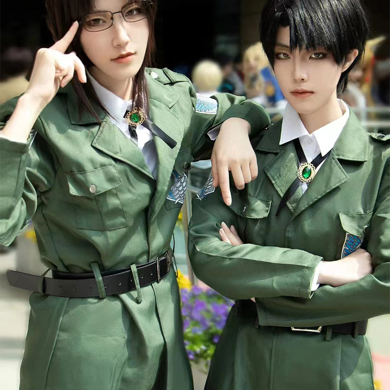 Jual Anime Attack on Titan Eren Levi Cosplay Costume Unisex Shingek No ...