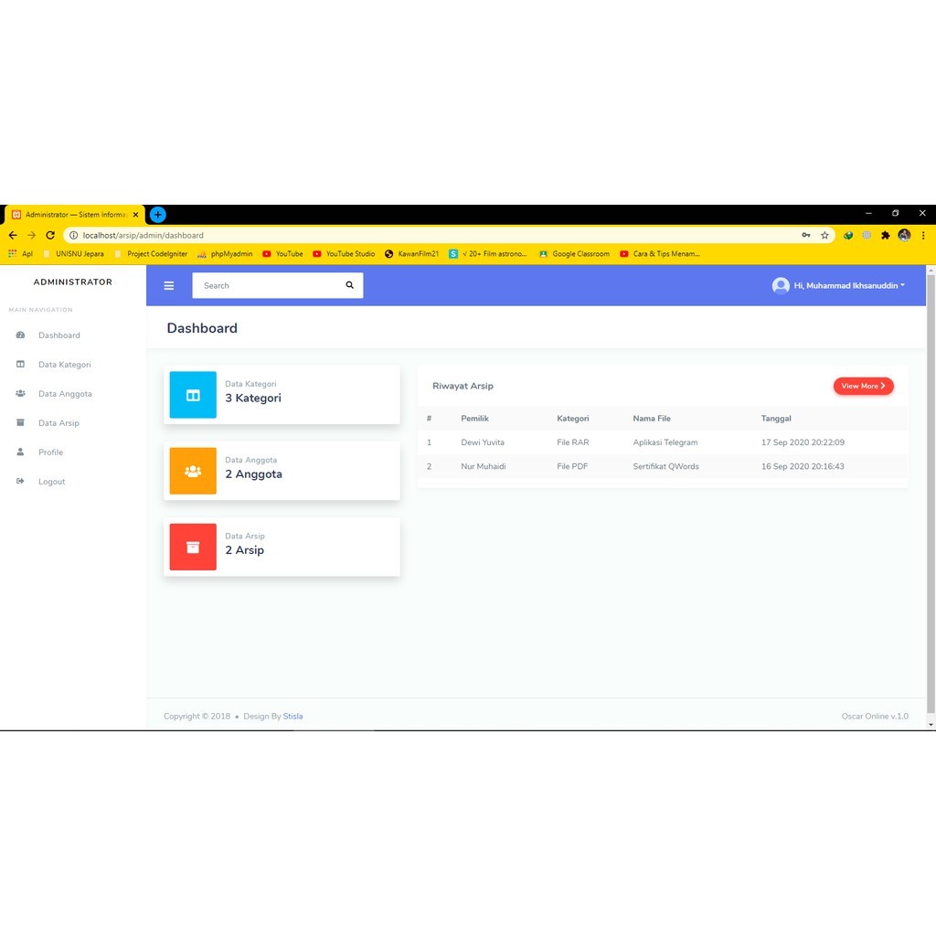 Jual Aplikasi Arsip Berbasis Website Sederhana dengan Framework CodeIgniter | Shopee Indonesia