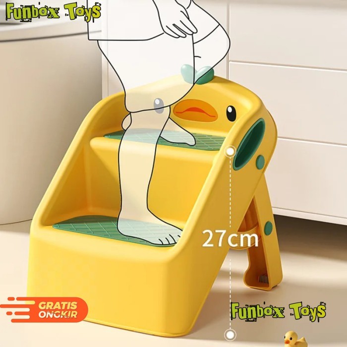 Jual Foldable Two Step Stool Multifunction Yellow Duck Tangga Anak ...