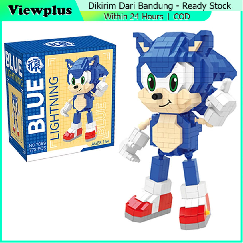 Jual Figur Sonic Nano Block 3D Model, Mainan Blok Susun, Bricks Anime ...