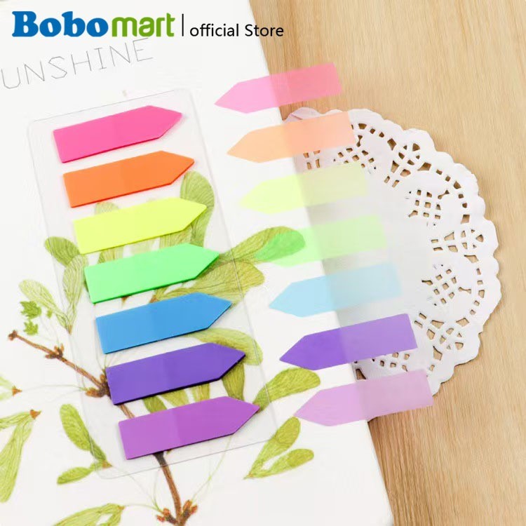 Jual BOBOMART JINXIN P14-2 STICKY NOTES INDEX PAGE MARKER PANAH 7 WARNA ...