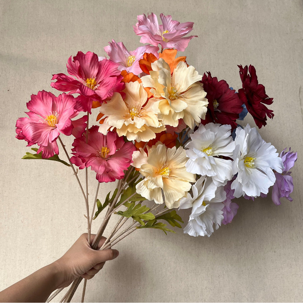 Jual 3 Kuntum Bunga Artificial Cosmos Cosmic Gesang / Bunga Kenikir ...