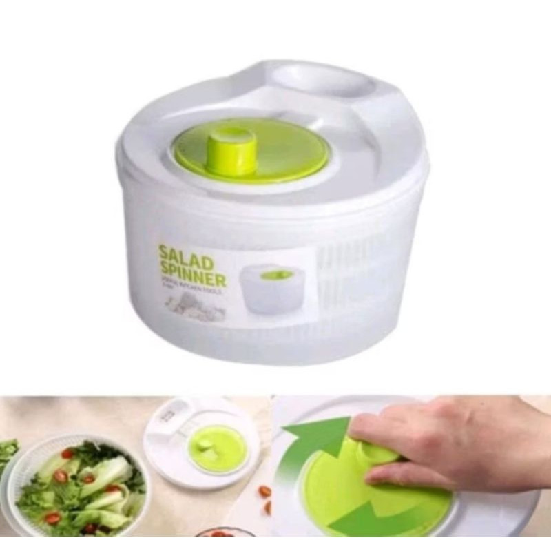 Jual *L_ Salad spinner pengering peniris sayuran putar wadah saringan ...