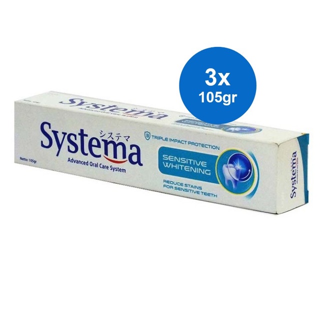 Jual Systema Sensitive Whitening Pasta Gigi 3 x 105 gr | Shopee Indonesia