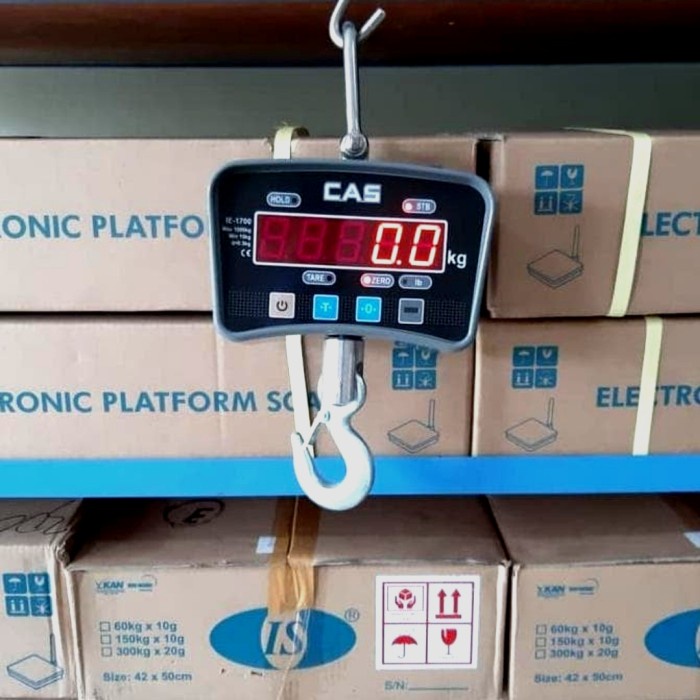 Jual Timbangan Gantung digital 500kg/ Crane scale CAS IE-1700 cap 500Kg Juragan Timbangan ...