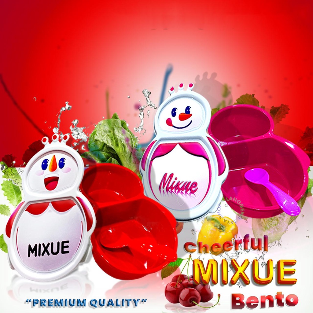 Jual Tempat Makan Mixue Free Sendok Snow King Lucu / Kotak Makan Bekal ...