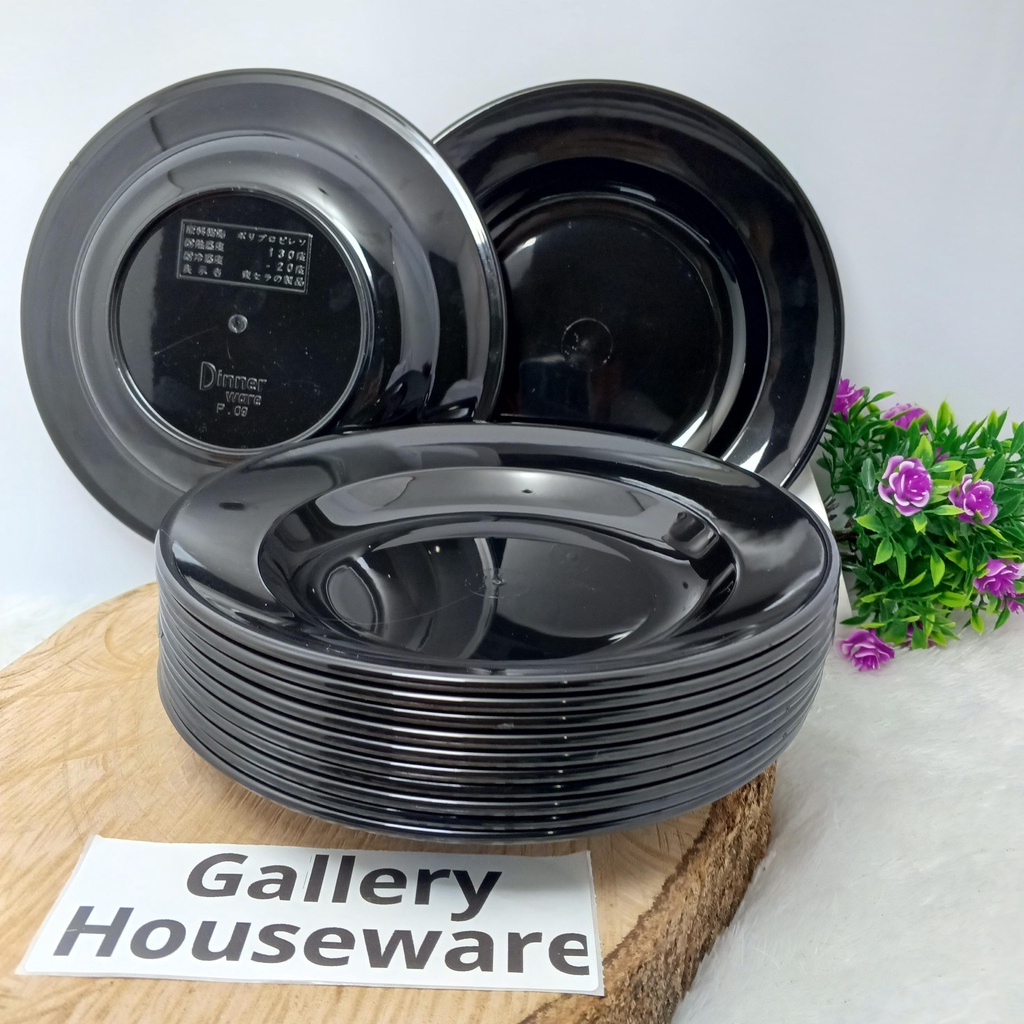 Jual 12PCS Piring bulat Dinner ware P09 piring makan melamine stone ...