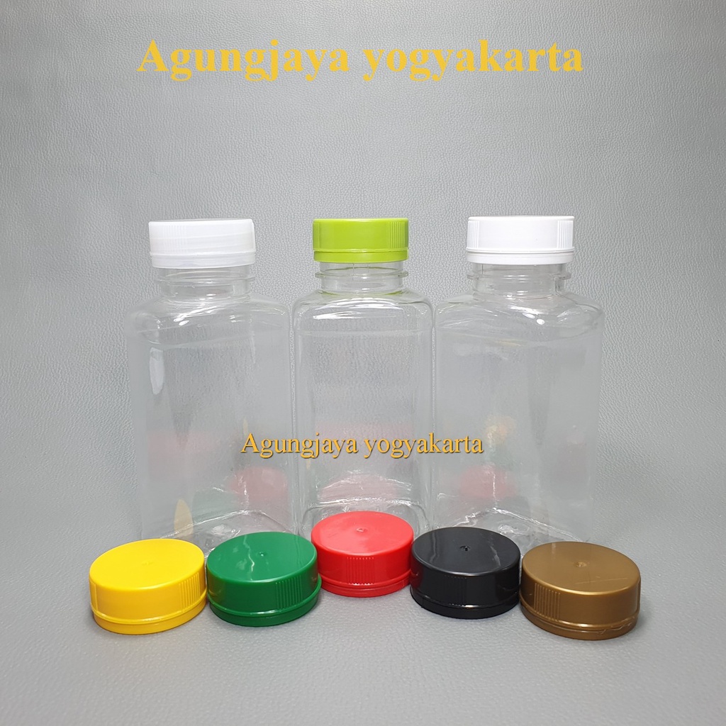 Jual Botol Plastik 250 ml SQ Kotak Natural / Botol Plastik / Botol Obat ...