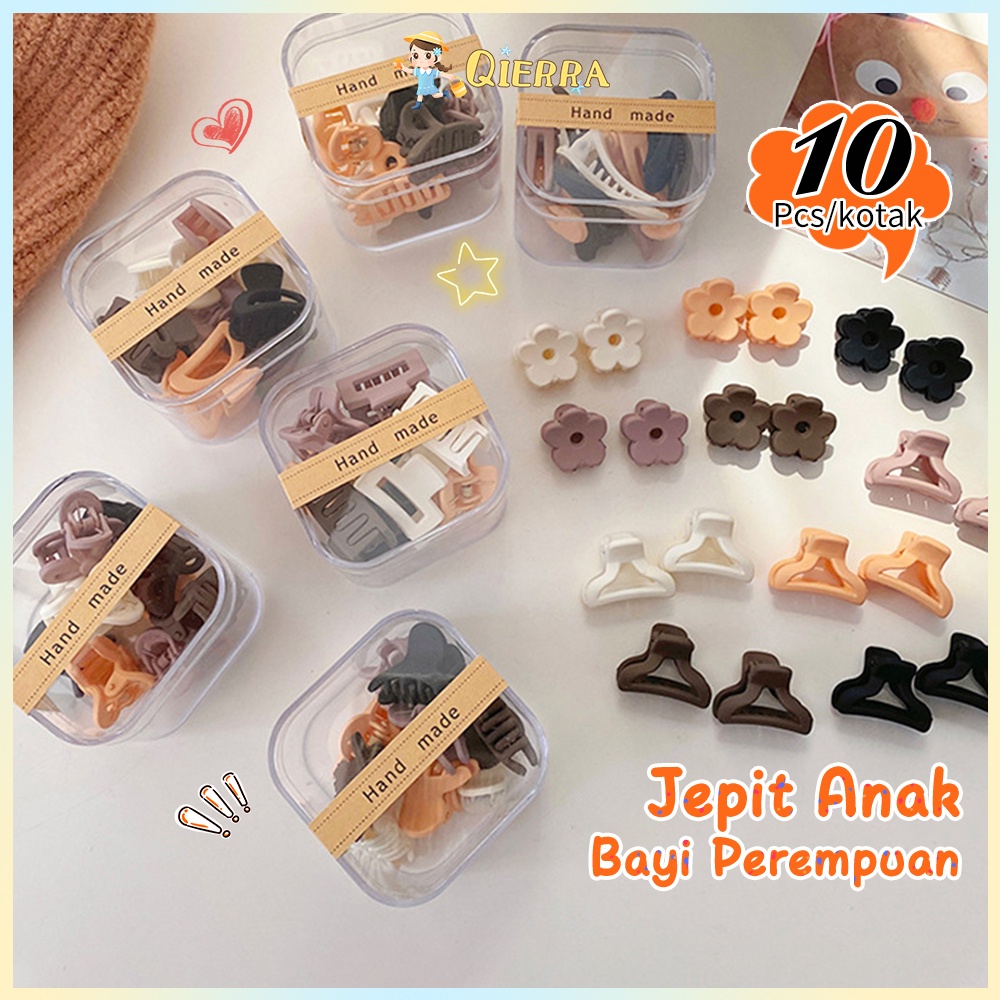 Jual Qierra 10pcs/set Jepit Rambut Anak Jedai Doff Mini Anak Jepit ...