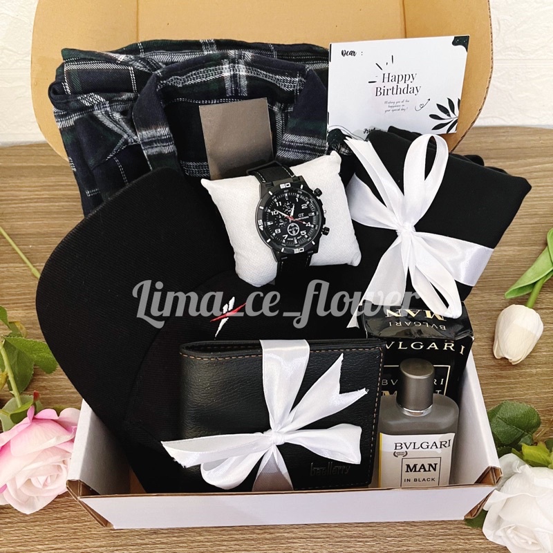 Jual JK75G Hampers Kado Isi Kemeja Cowok Kekinian Kado Ulang Tahun ...