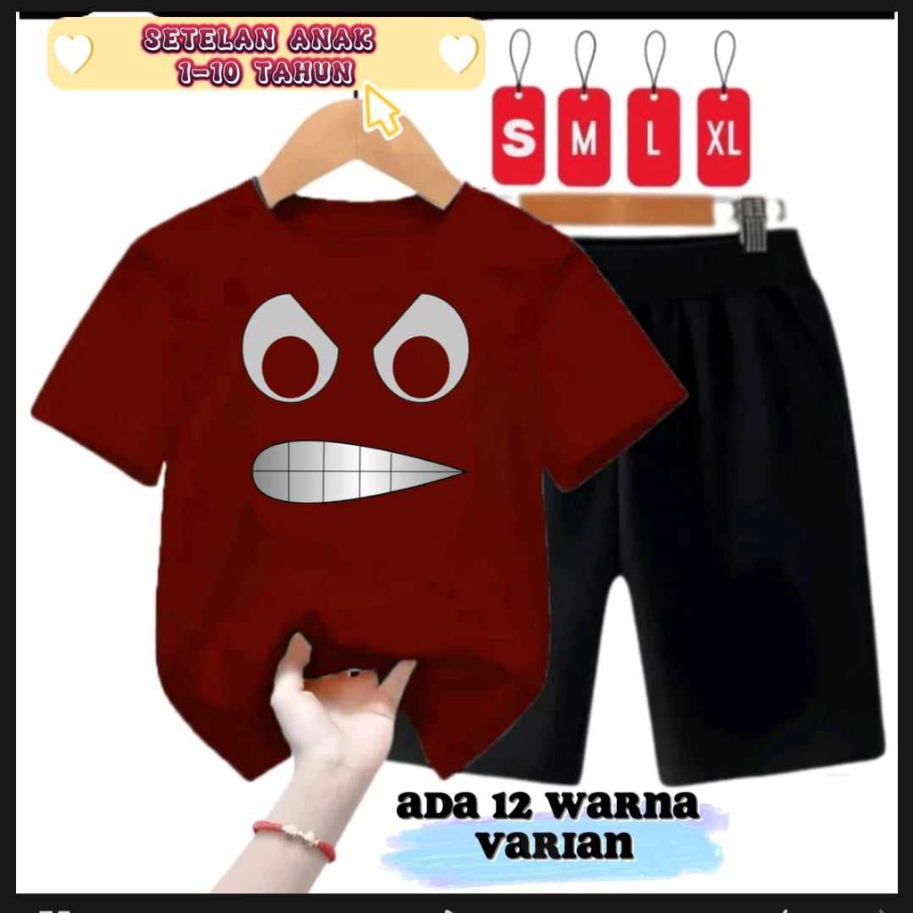 Jual SET ANGRY ANAK LAKI LAKI PEREMPUAN UNISEX UMUR 1-10 TAHUN S,M,L,XL ...