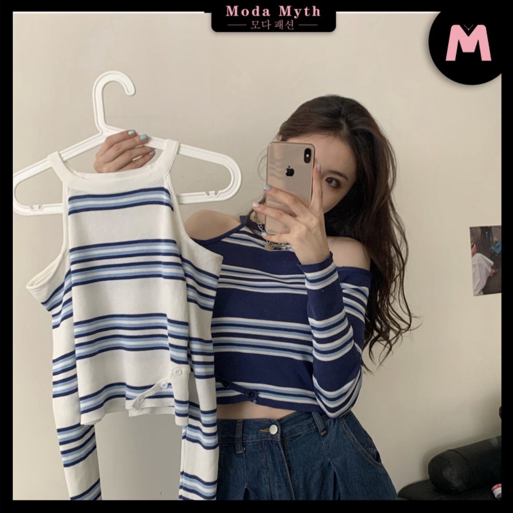 Jual MODAMYTH Baju Atasan Wanita Shoulder Off Top Baju Lengan Panjang Wanita Off Shoulder Top ...