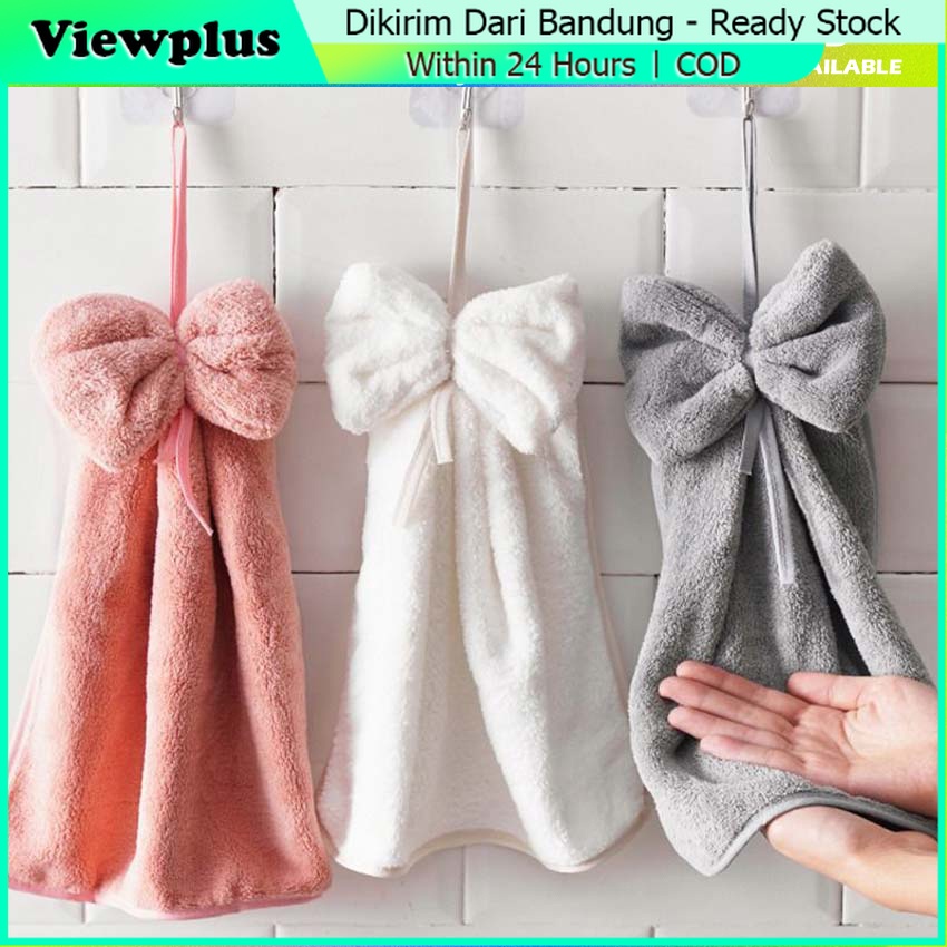 Jual Home Super absorbent Hand Towel Ribbon/ Lap Tangan Pita estetik ...