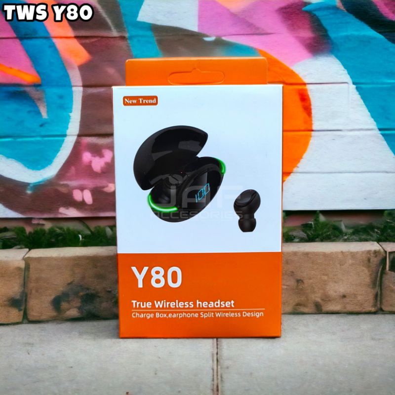 Jual COD Headset Bluetooth TWS Y80 - Y70 - Y60 Digital LED Breathing ...