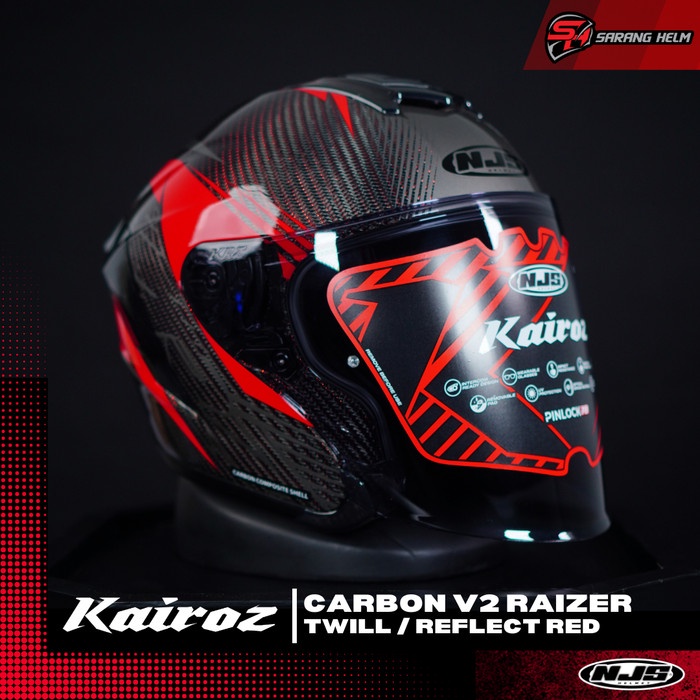 Jual NJS Kairoz Carbon V2 Raizer Twill Reflect | Shopee Indonesia
