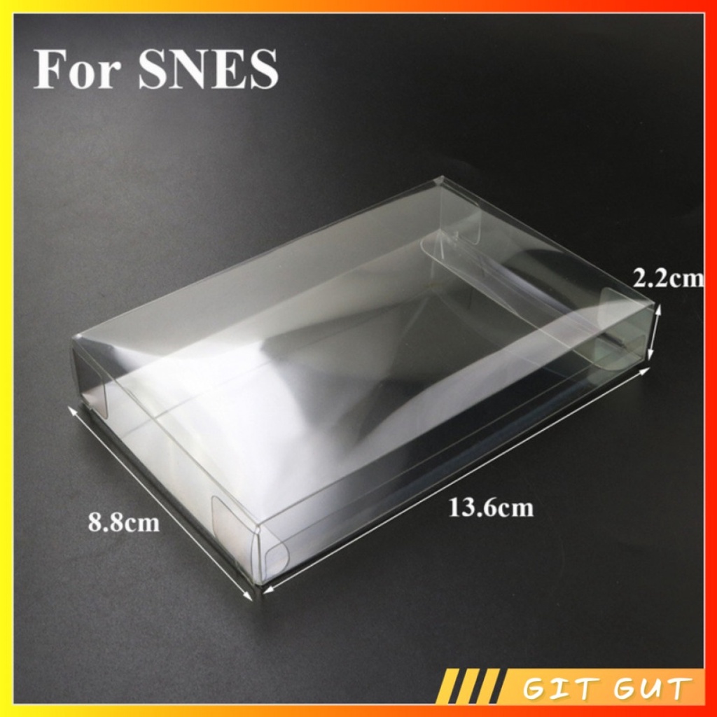 Jual Nintendo SNES Transparant Case Box Plastik Mika Kaset Game Cover ...