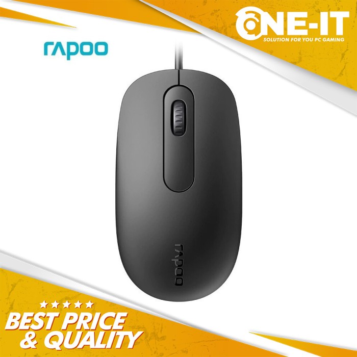 Jual Mouse Rapoo N200 Wired Optical Black | Shopee Indonesia