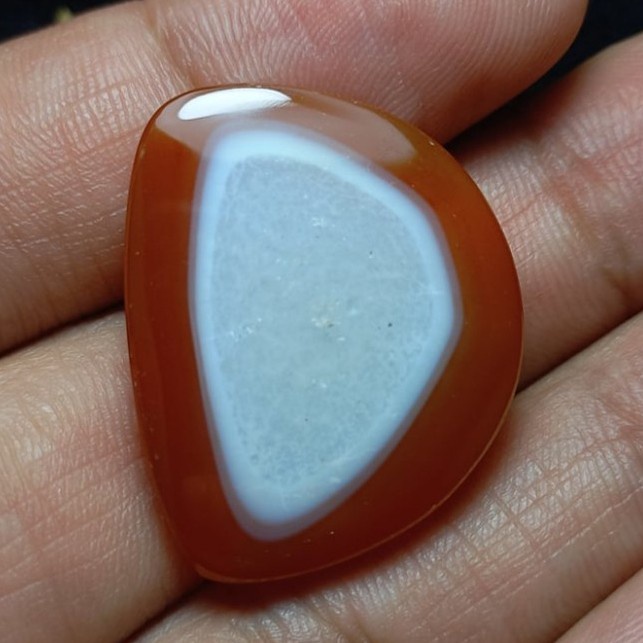 Jual Natural Batu Akik Motif Gambar Abjad Huruf D Merah Putih Antik ...