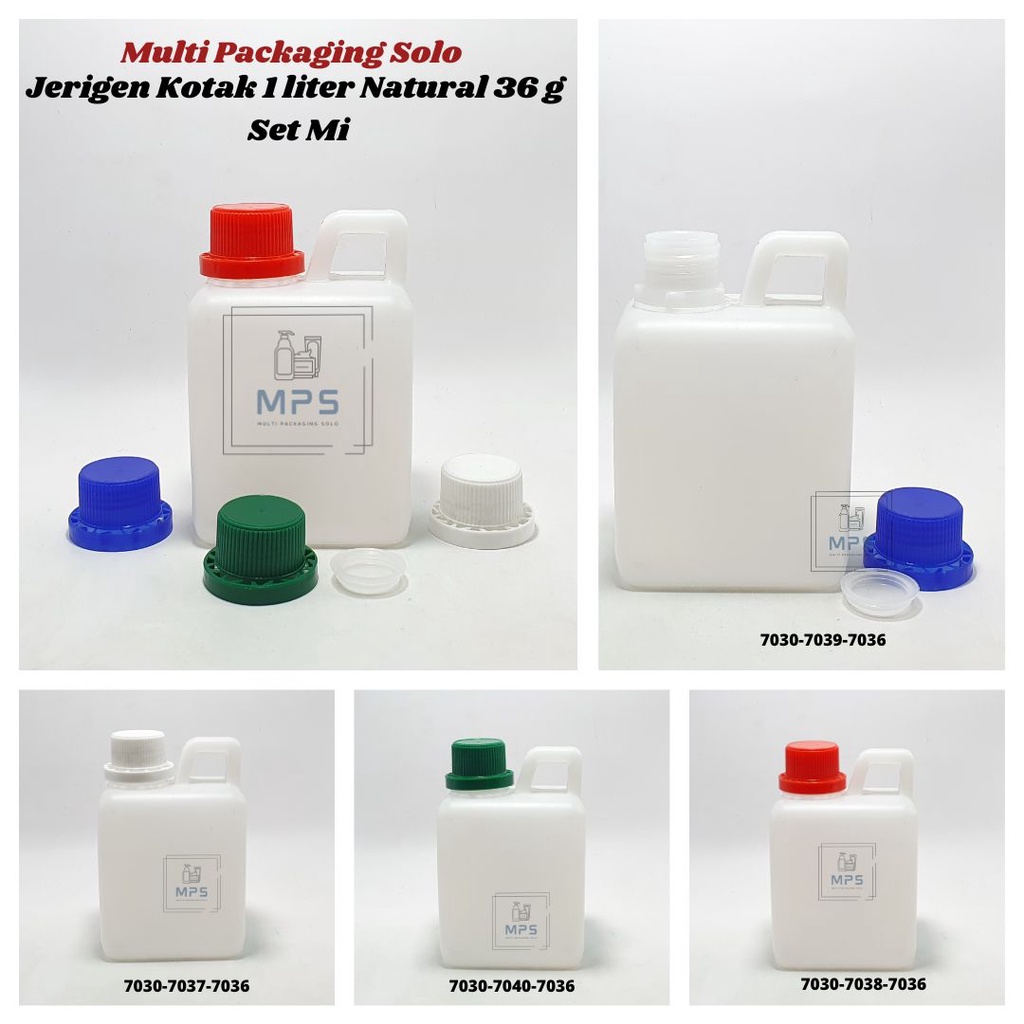 Jual Botol Jerigen 0,5 L Kotak Natural HDPE Neck 30 Set Mi / Jerigen ...