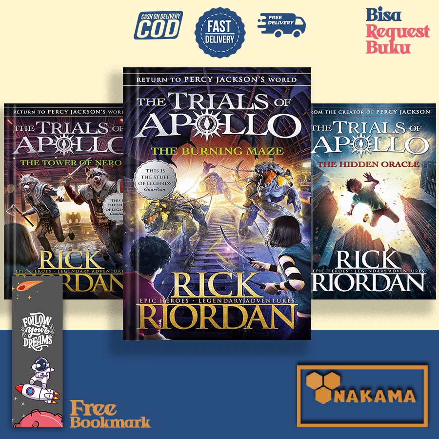 Jual The Trials of Apollo (Book 1-5 Series) - Rick Riordan (English ...