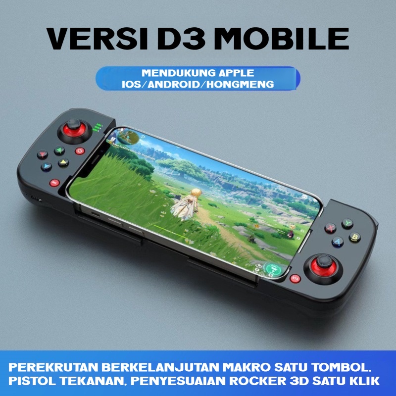 Jual D3 Mobile Gamepad Controller Pubg Genshin Zelda Wireless Bluetooth Game Joystick Untuk ...