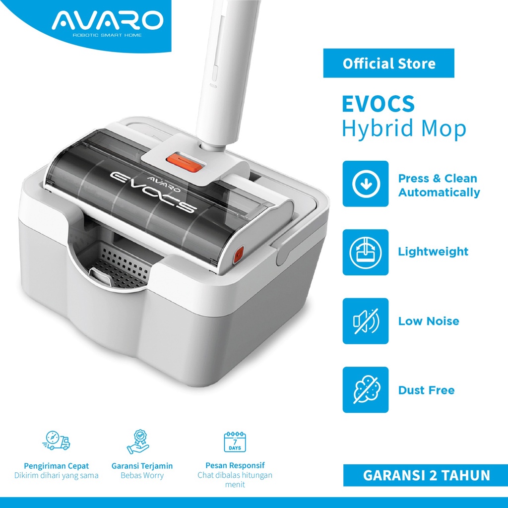 Jual Avaro EVOCS Hybrid Mop Cordless Alat Pel Canggih Wet & Cleaning ...