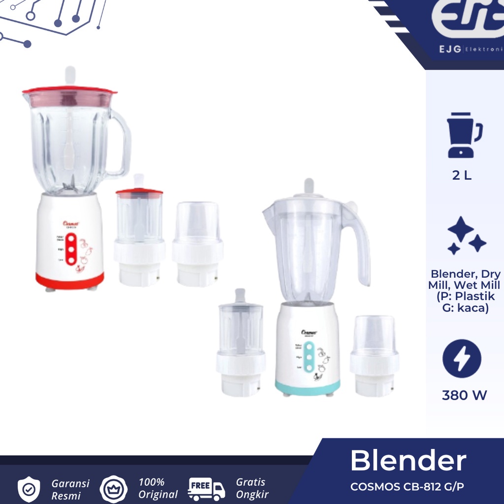 Jual Cosmos CB812 GC PC Blender dan Chopper (Pelumat) CB-812 GC / PC ...