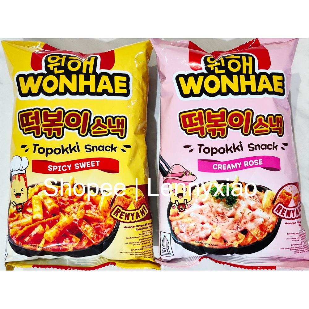 Jual Toppoki Snack Oppa Korea Topoki WONHAE Spicy Sweet Creamy Rose ...