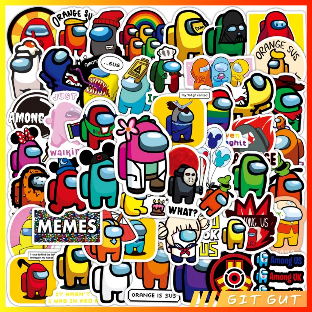 Jual Sticker Pack Stiker Vinyl 50 pcs Among Us | Shopee Indonesia