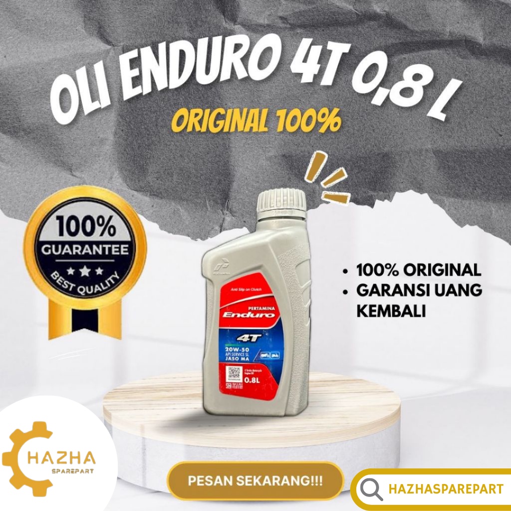 Jual Oli ENDURO 4T 20W-50 800ml ORIGINAL PERTAMINA 100% | Shopee Indonesia