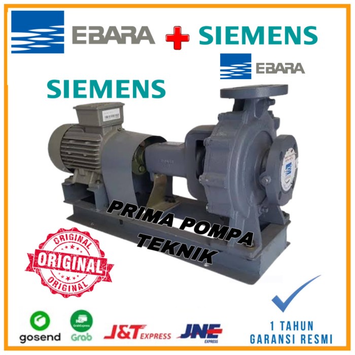 Jual POMPA CENTRIFUGAL EBARA 80X65 FSHA MECHANICAL SEAL SIEMENS 18,5KW 25Hp | Shopee Indonesia