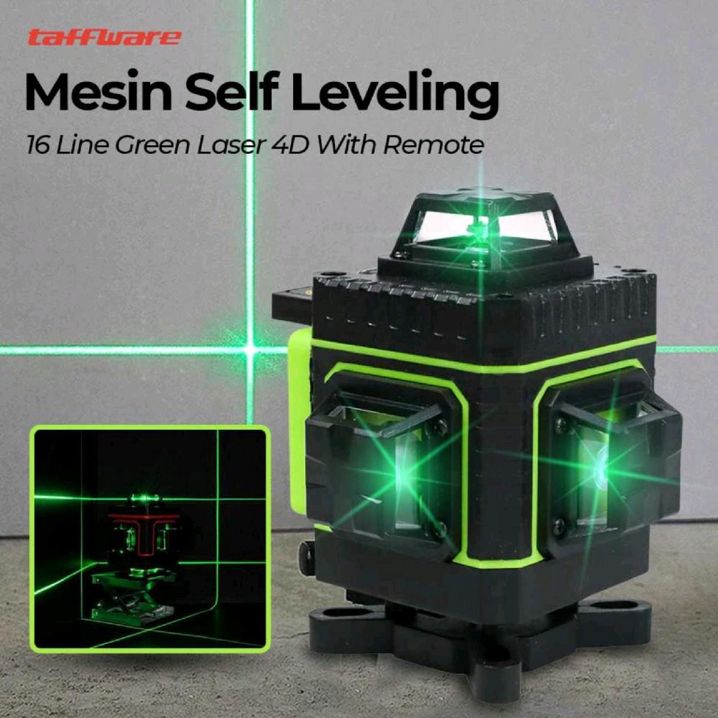 Jual Laser Level HILDA 16 Line Hijau Mesin Self Leveling 4D Display ...