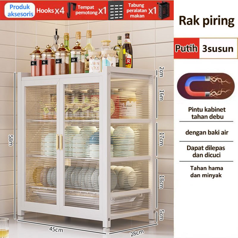 Jual Rak Piring Tertutup Stainless Lemari Piring Tertutup Tebal ...
