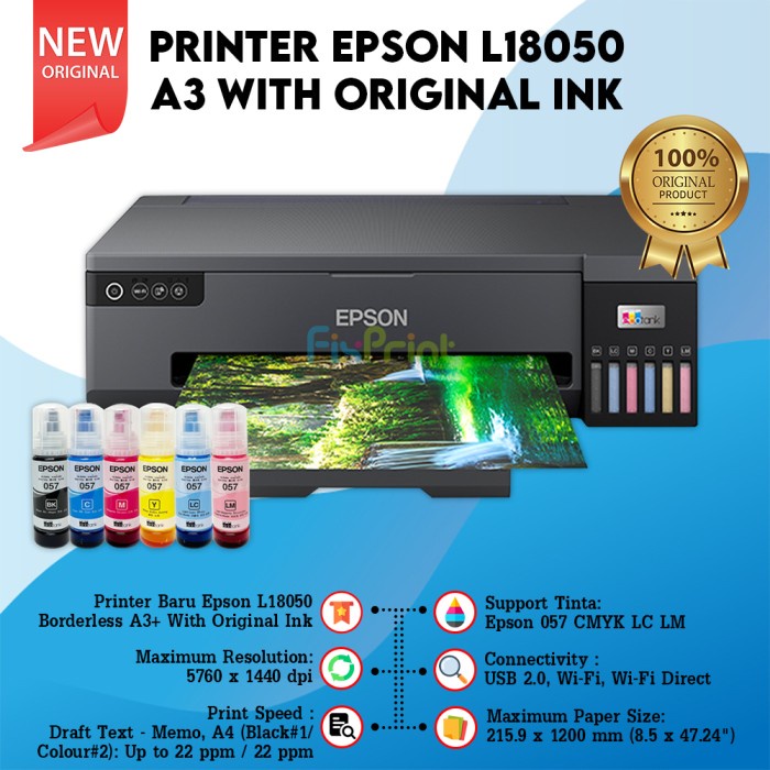 Jual Printer EcoTank Epson L18050 Printer Photo A3 Borderless WiFi L-18050 | Shopee Indonesia