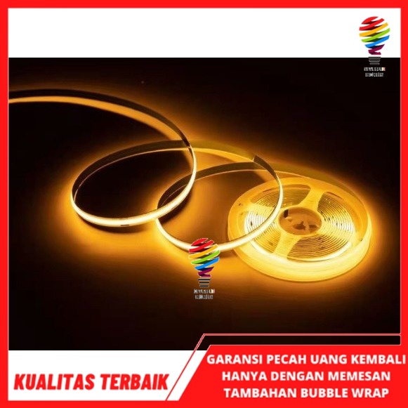 Jual LED STRIP COB 12V 5 Meter 320 LED 12 WATT PER METER IP20 | Shopee Indonesia