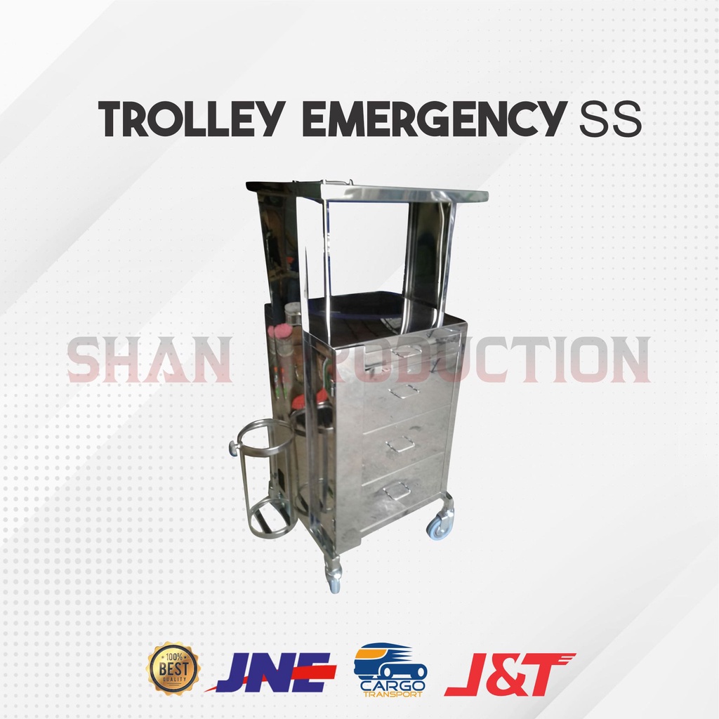Jual Troli Emergency - Emergency Trolley Stainless - MEDICAL SHAN ...