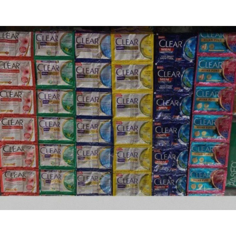 Jual CLEAR SHAMPO SACHET 1 RENCENG | Shopee Indonesia