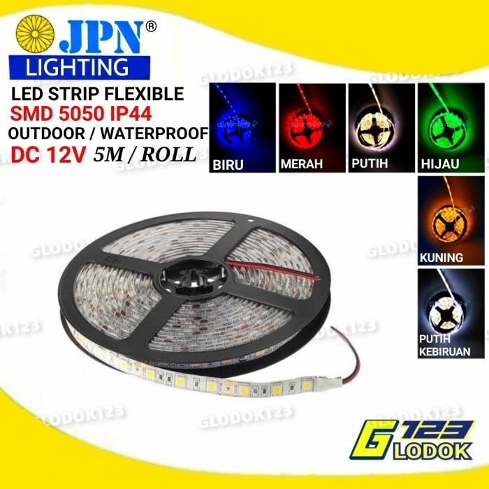 Jual Lampu LED Strip Flexible 5050 IP44 IP 44 DC 12V Waterproof Outdoor ...