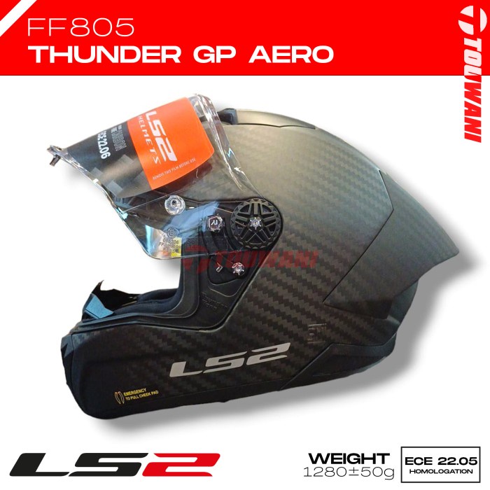 Jual LS2 Helm Carbon LS2 FF805 Thunder Carbon GP Aero Road Racing - L ...