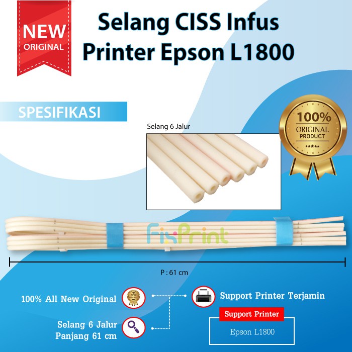 Jual Selang CISS Infus Epson L1800 Original Selang Ink Tube Printer ...
