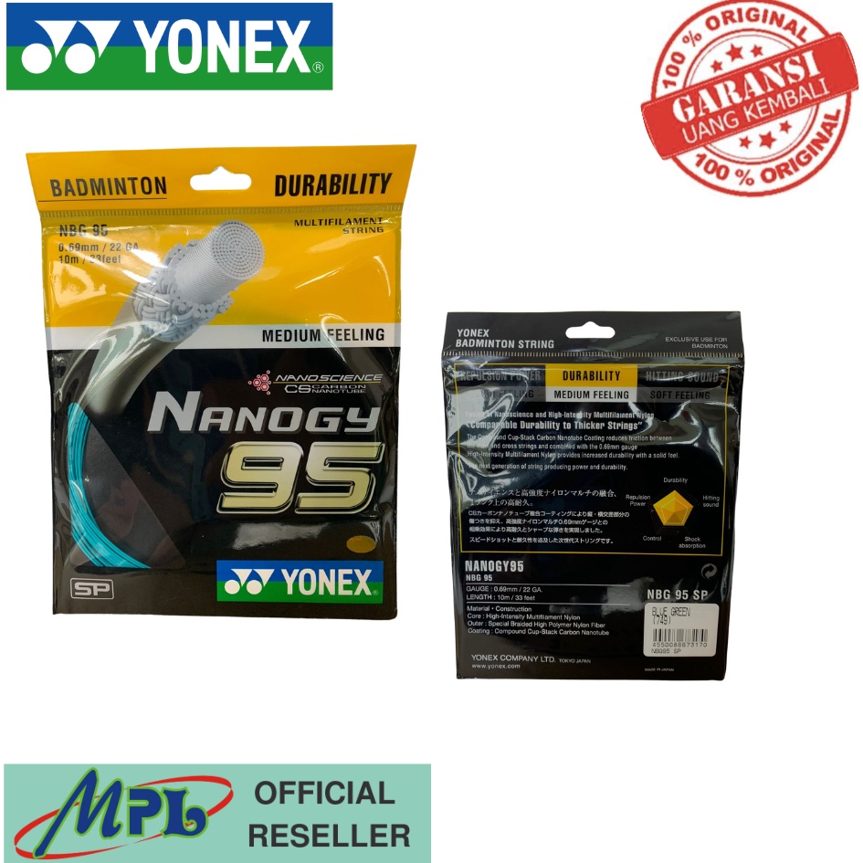 Jual SNAR BADMINTON YONEX NBG 95 ( NANOGY 95 ) | Shopee Indonesia