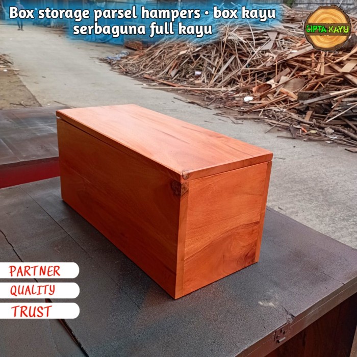 Jual Box Stronge parsel hampers tutup 50x22x22 Cm Full Kayu Box ...