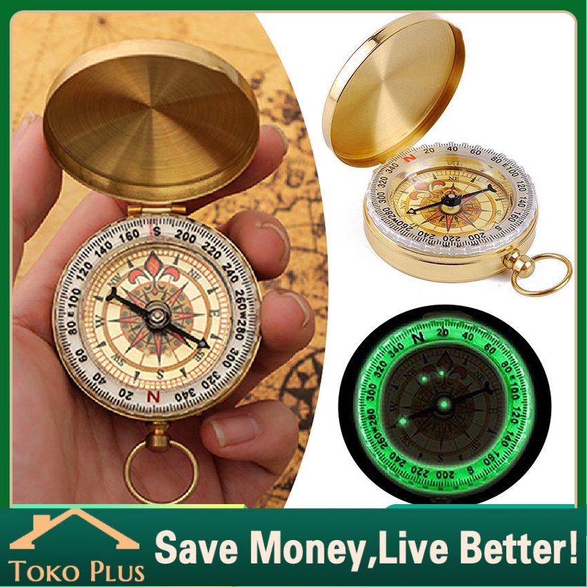 Jual Kompas Vintage Kompas Kiblat Kecil Saku Anti Air Glow In The Dark ...