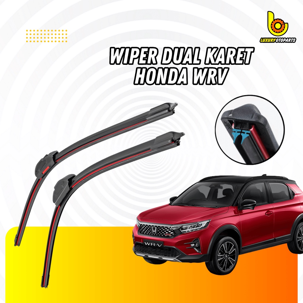 Jual Wiper Dual Blade - Honda WRV / WR-V Model Karet Ganda Dobel Karet ...