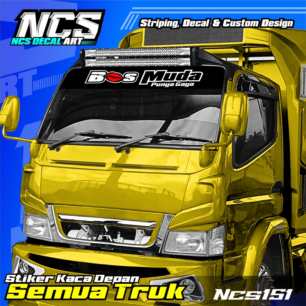 Jual Stiker Decal Variasi Kaca Depan All Truck Canter, Ragasa, Umplung ...