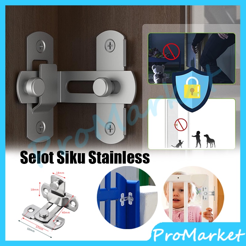 Jual Grendel Gembok Selot Slot Gembok Selot Pintu Cantolan /Kunci Geser ...