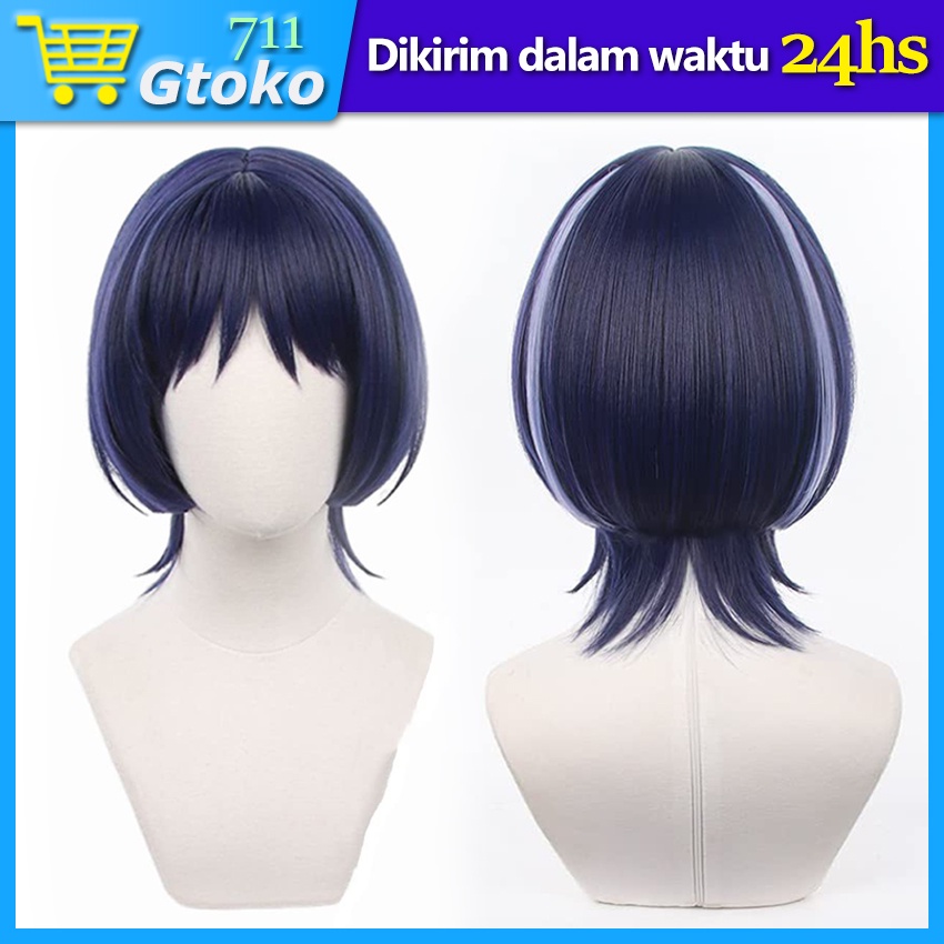 Jual Wig Cosplay Scaramouche Anime Genshin Impact Wanderer Rambut Palsu ...