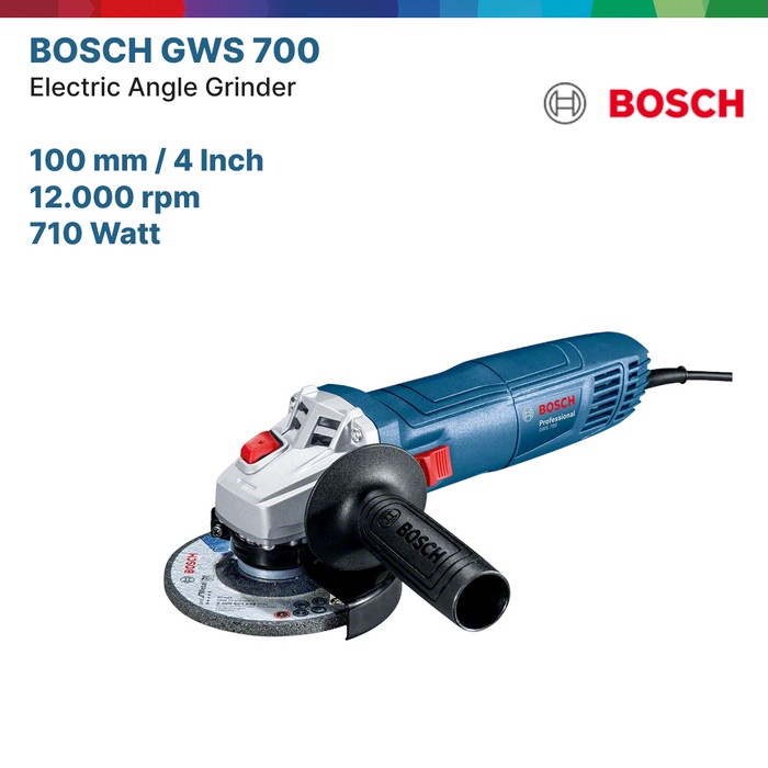 Jual Bosch GWS700 GWS 700 Mesin Gerinda Tangan 4" dengan Side Handle ...