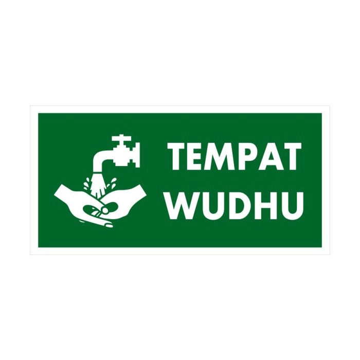 Jual STIKER VINYL TEMPAT WUDHU PRIA-WANITA uk. 30 x 15 cm SIGN RAMBU K3 ...