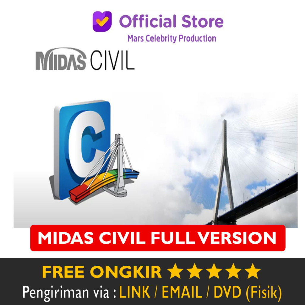 Jual Software Midas Civil Design Desain Full Version Terbaru Lifetime ...